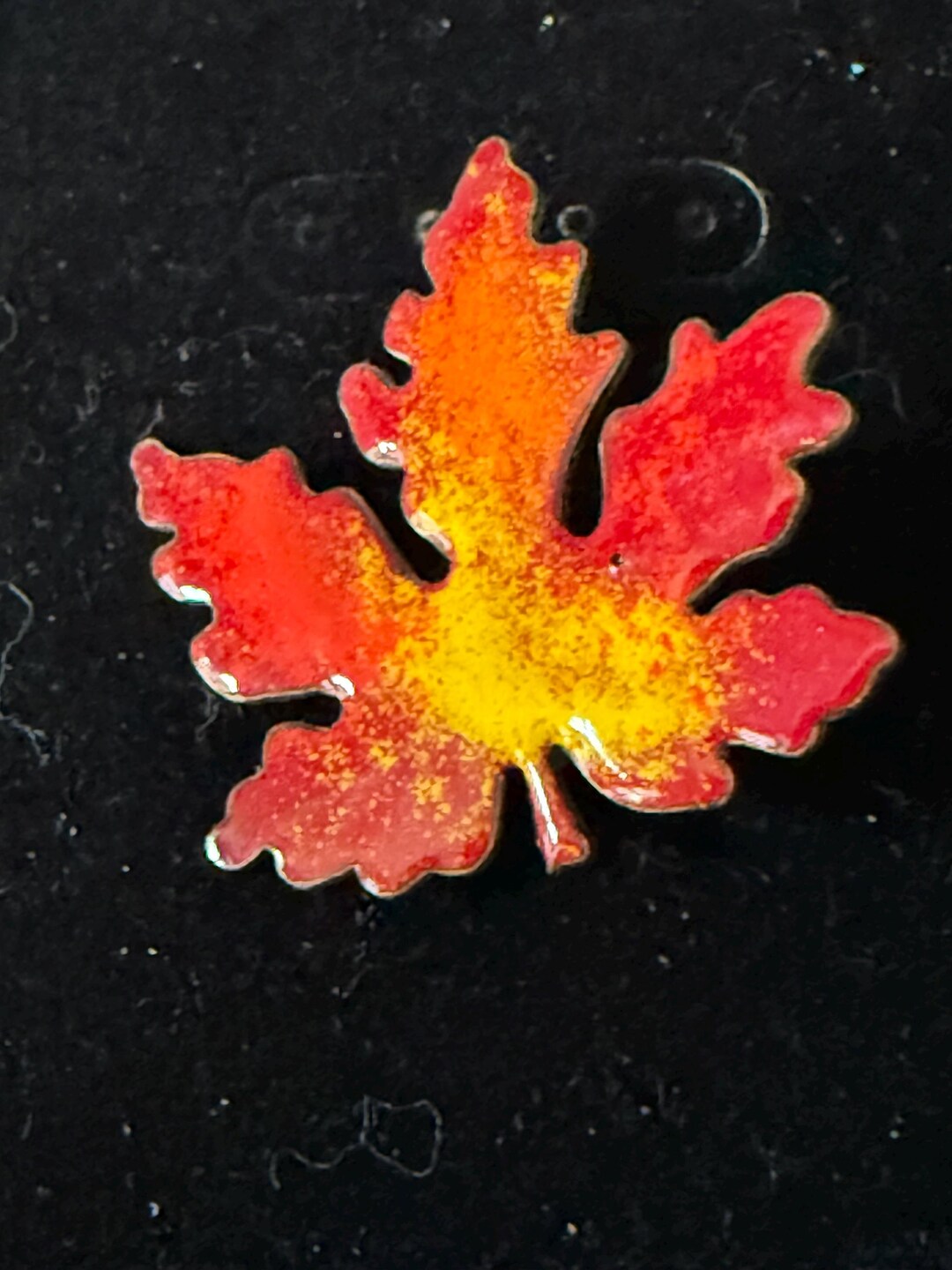 Vintage Enamel Maple Leaf Jewelry Set: Brooch & Earrings, 1950s Fall ...