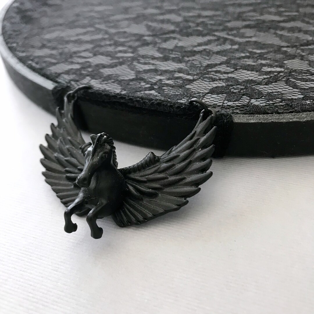 Pegasus Fantasy Wall Decor With Black Lace - Etsy