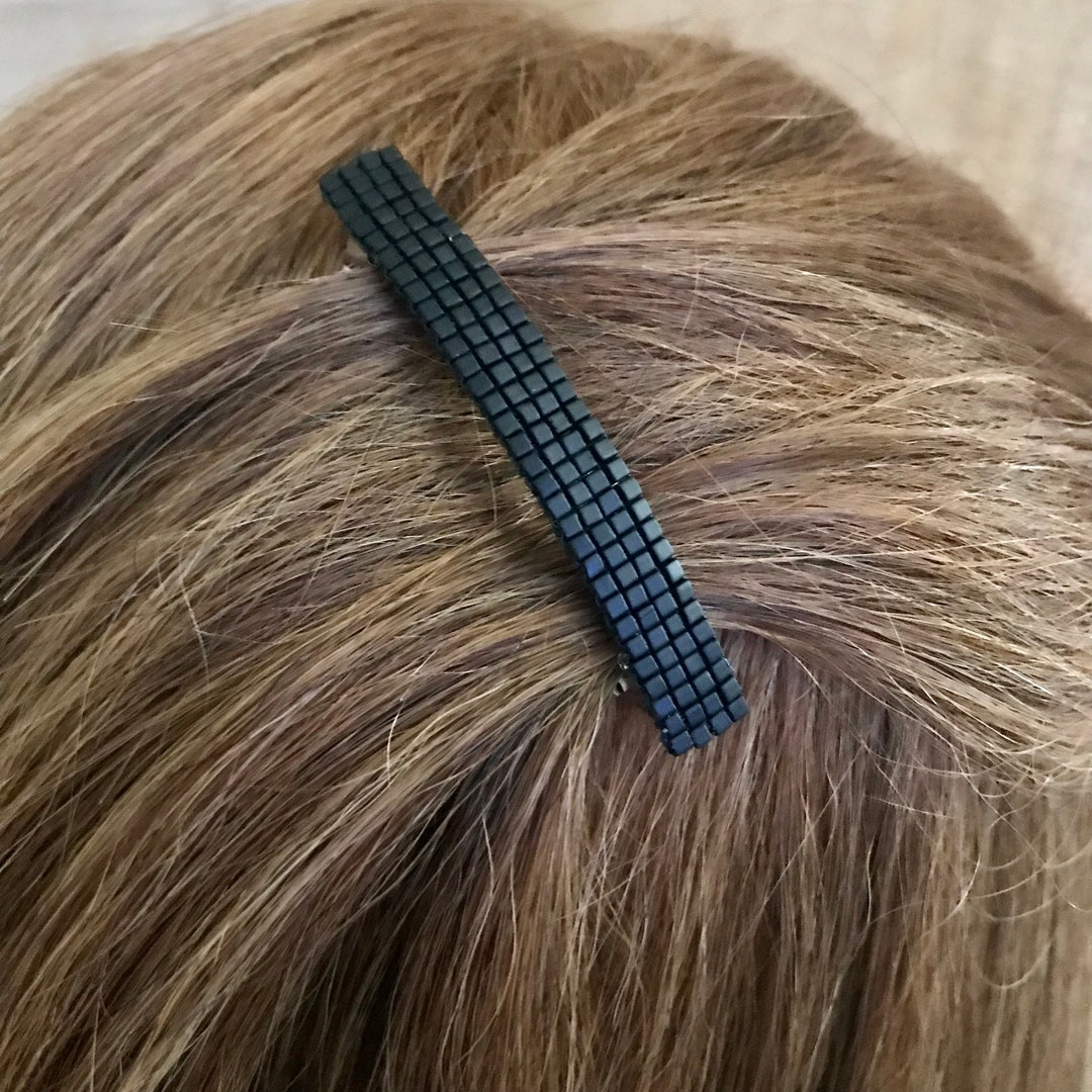 Matte Black Color Small French Style Barrettes, 60mm - Etsy