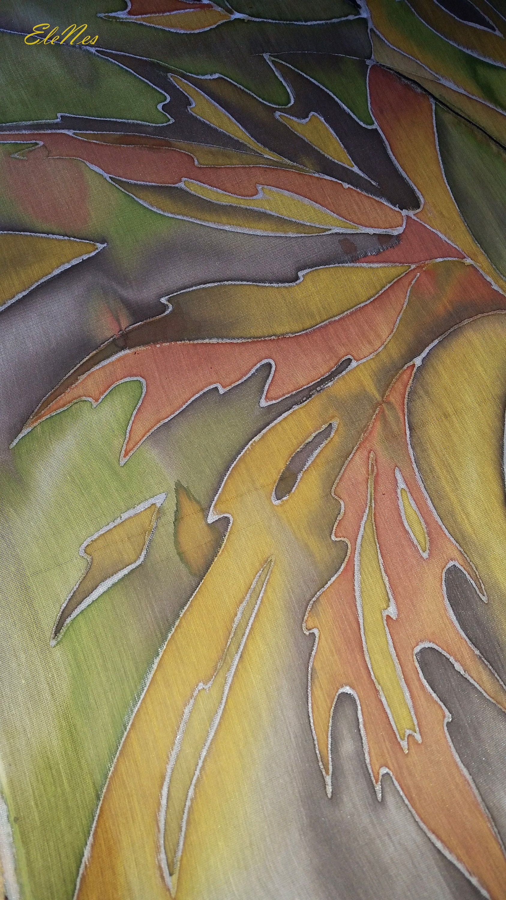 Hand Painted Summer Blouse With a Pattern of Falling Autumn - Etsy