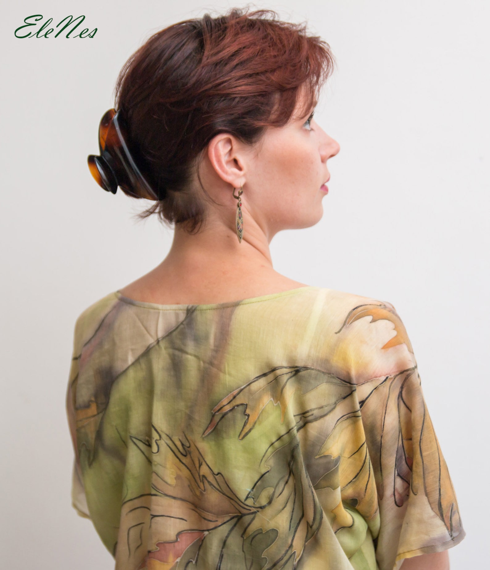 Hand Painted Summer Blouse With a Pattern of Falling Autumn - Etsy