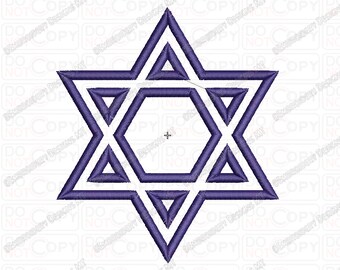 Star of David Embroidery Design in 1x1 2x2 3x3 4x4 and 5x7 | Etsy