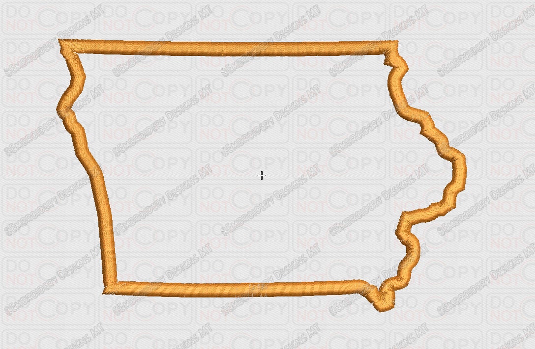Iowa State Applique Embroidery Design in 4x4 and 5x7 Sizes | Etsy