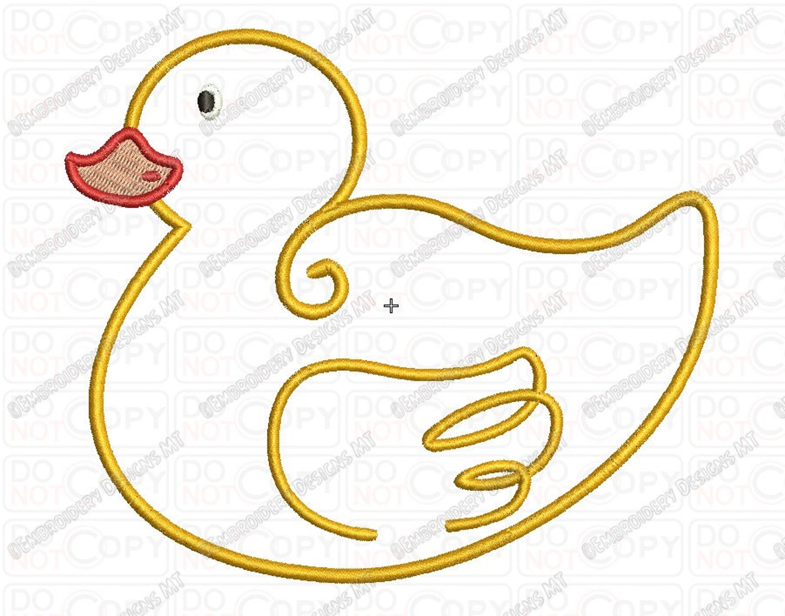 Yellow Duck Applique Embroidery Design in 3x3 4x4 and 5x7 - Etsy