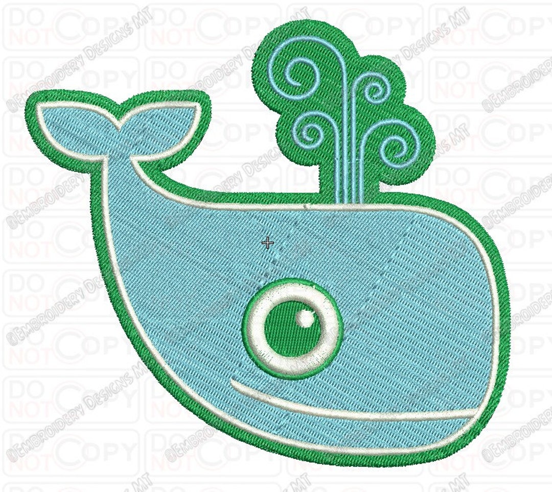 Classic Whale Embroidery Design in 3x3 4x4 and 5x7 Sizes - Etsy