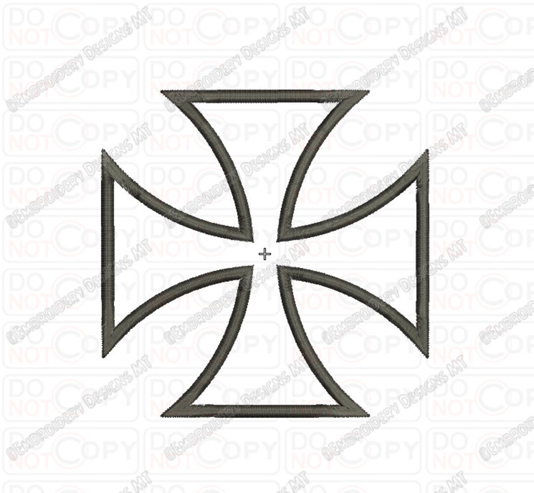 Cross Pattée Applique Embroidery Design in 3x3 4x4 and 5x7 Sizes - Etsy