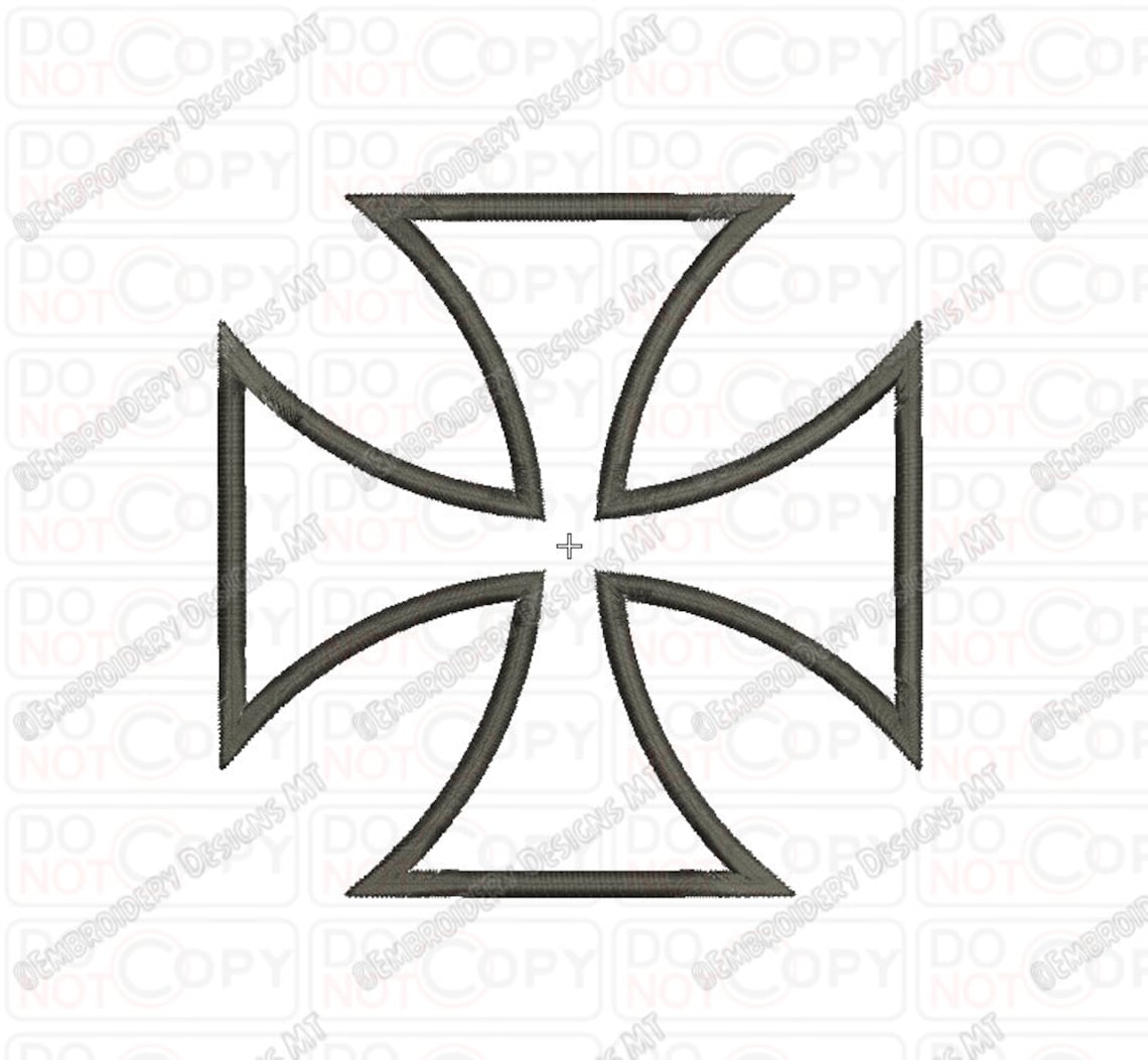 Cross Pattée Applique Embroidery Design in 3x3 4x4 and 5x7 - Etsy