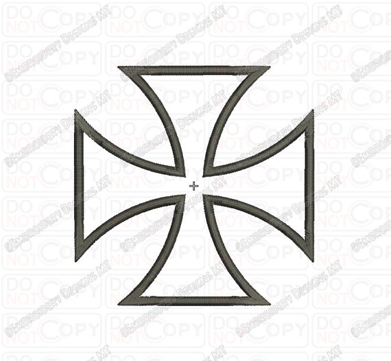 Cross Pattée Applique Embroidery Design in 3x3 4x4 and 5x7 | Etsy