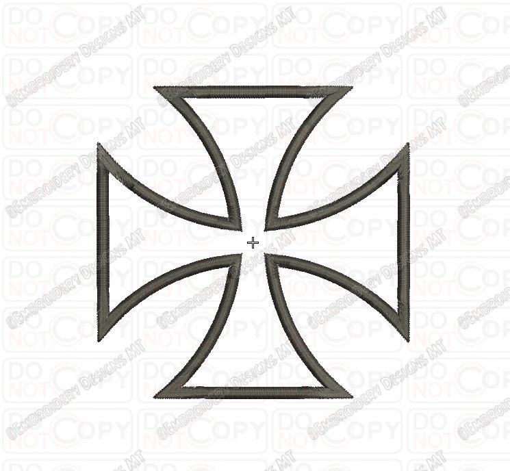 Cross Pattée Applique Embroidery Design in 3x3 4x4 and 5x7 - Etsy