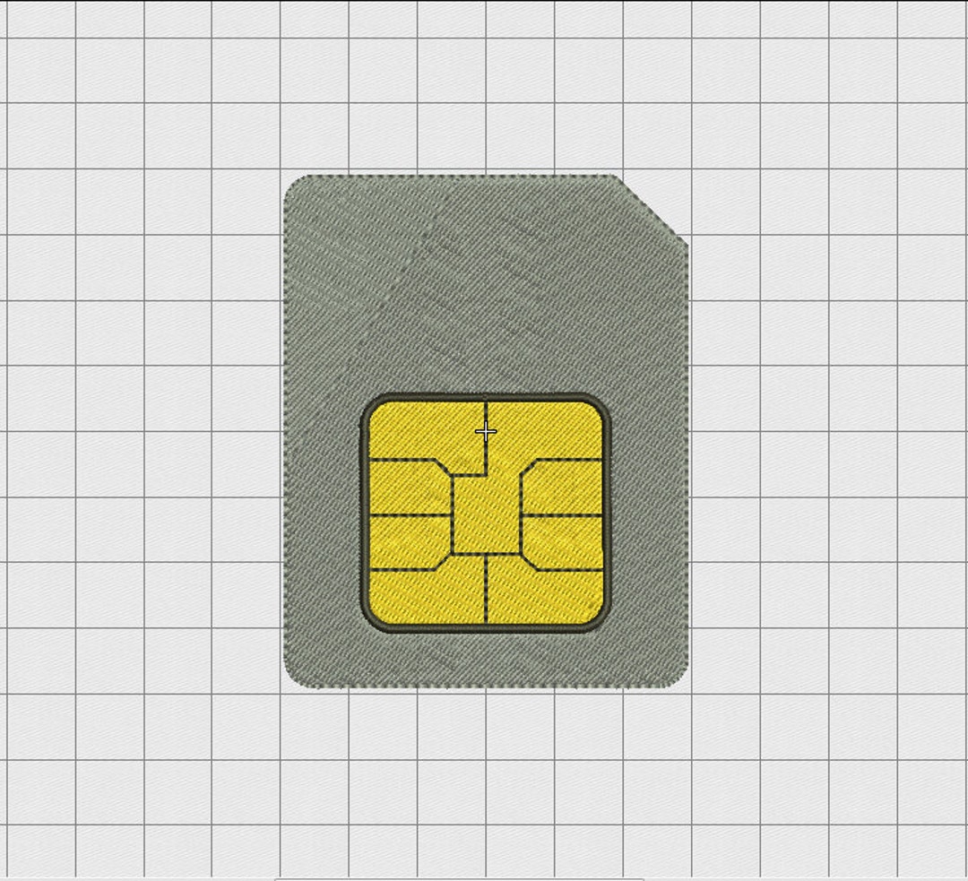 Sim Card Cell Phone Embroidery Design in 1x1 2x2 3x3 and 4x4 Sizes - Etsy