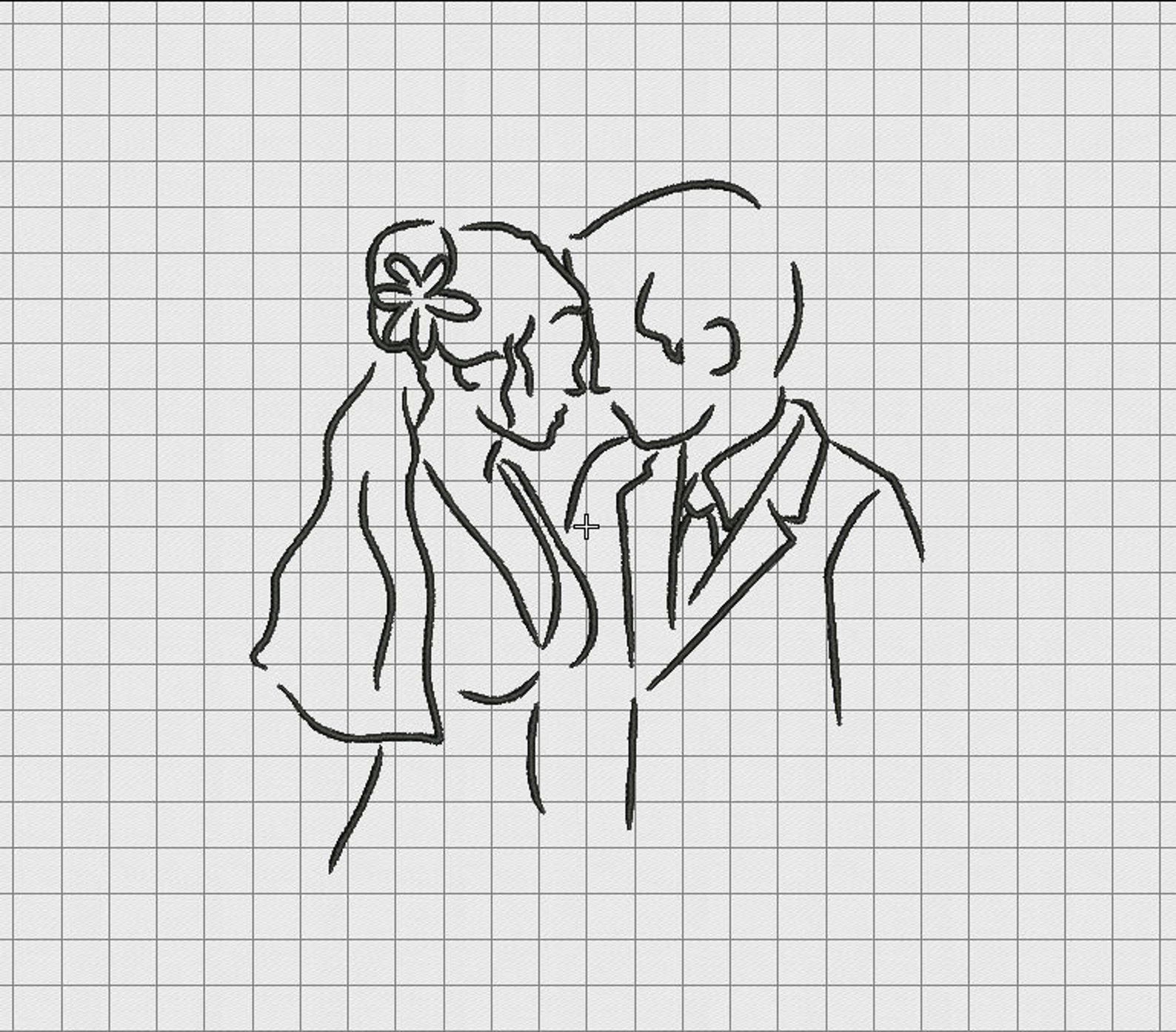Wedding Couple Outline Embroidery Design in 4x4 5x7 and 6x10 Sizes - Etsy