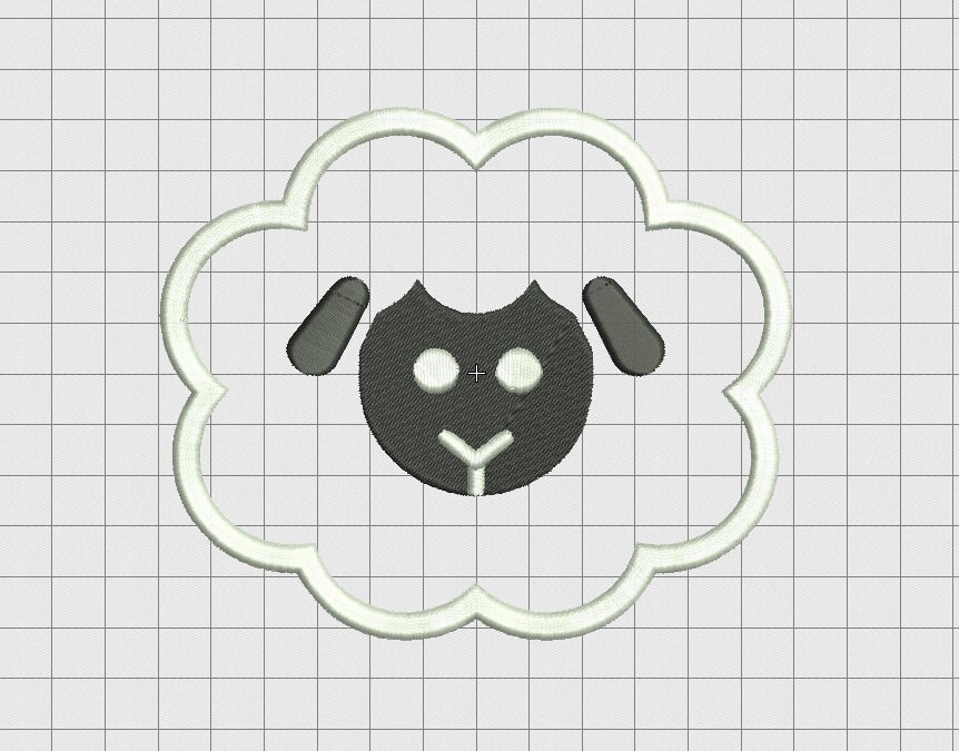 Sheep Fluffy Applique Embroidery Design in 3x3 4x4 5x5 and 6x6 Sizes - Etsy