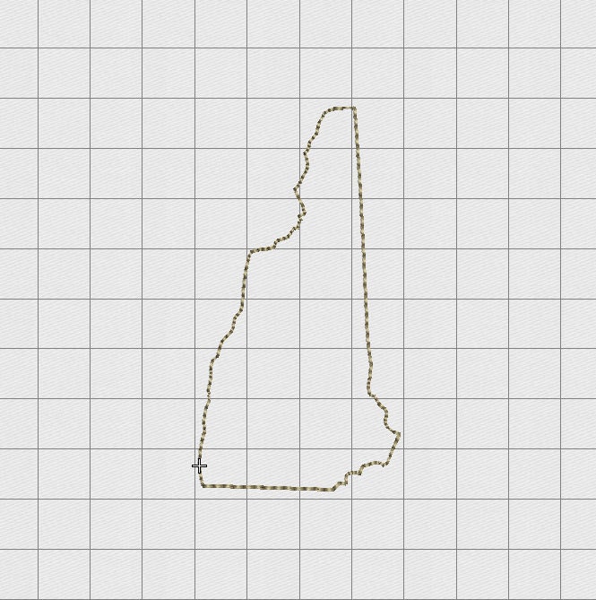 New Hampshire State Felt Embroidery Design in 1 inch 1.5 | Etsy