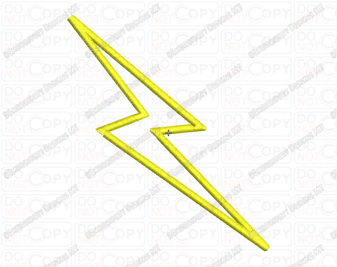 Lightning Bolt Applique Embroidery Design in 3x3 4x4 and 5x7 Sizes - Etsy