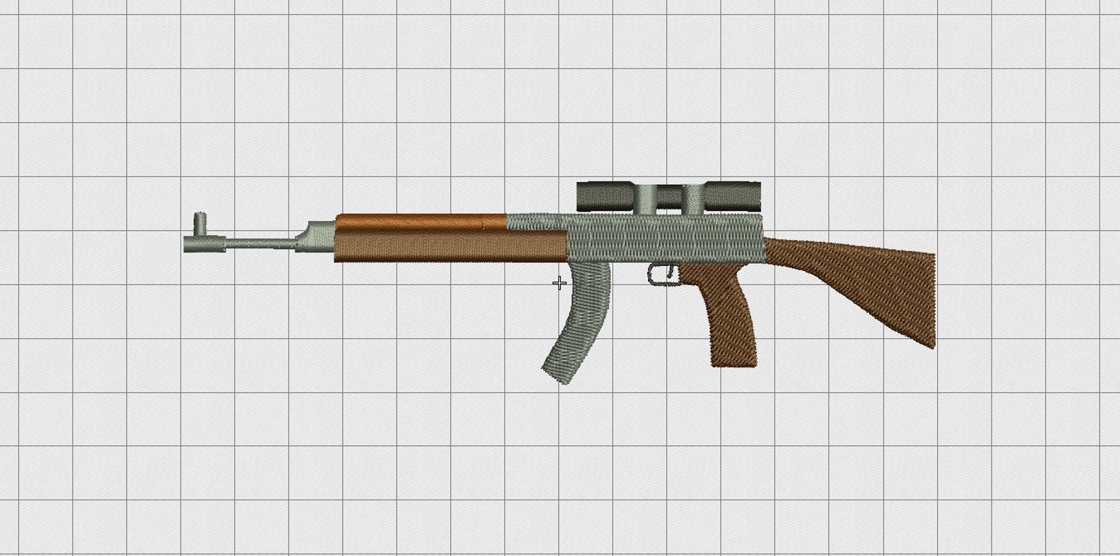 Sub Machine Gun Embroidery Design in 3x3 4x4 and 5x7 Sizes - Etsy