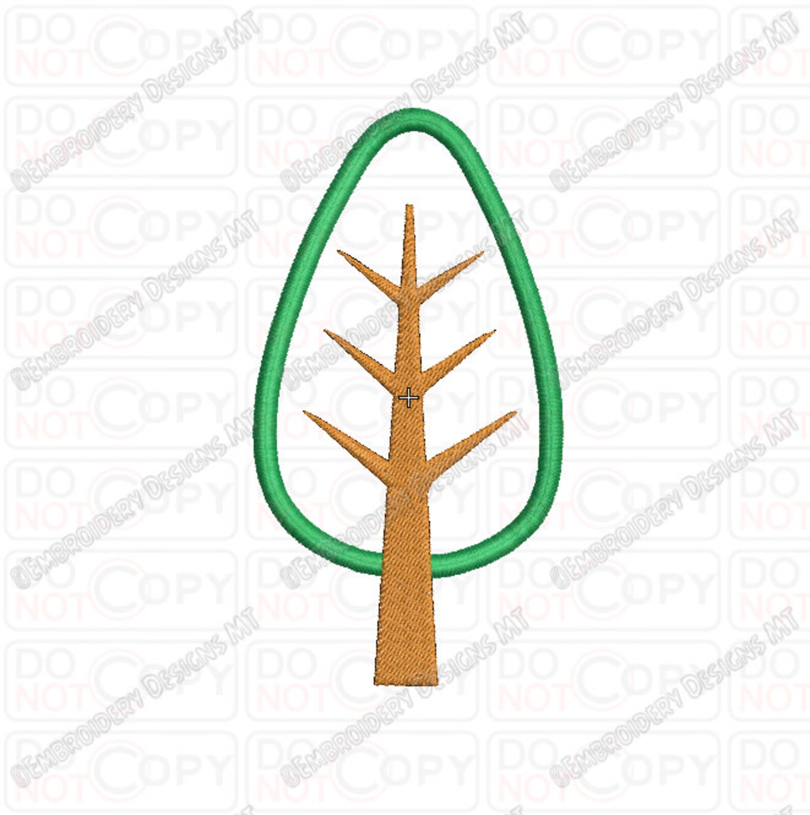 Simple Tree and Trunk Applique Embroidery Design in 4x4 and - Etsy