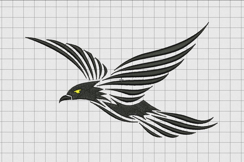 Bird Wings Line Art Embroidery Design in 3x3 4x4 and 5x7 Sizes - Etsy