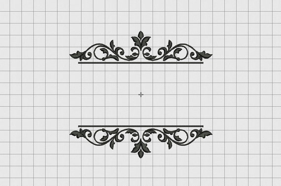 Floral Name Border Frame 3 Embroidery Design in 4x4 5x5 and | Etsy