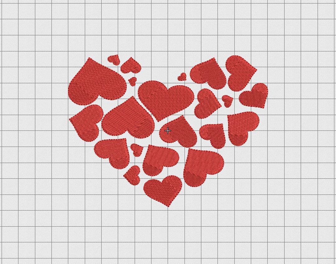 Heart of Hearts Valentine Embroidery Design in 3x3 4x4 5x5 and 6x6 ...
