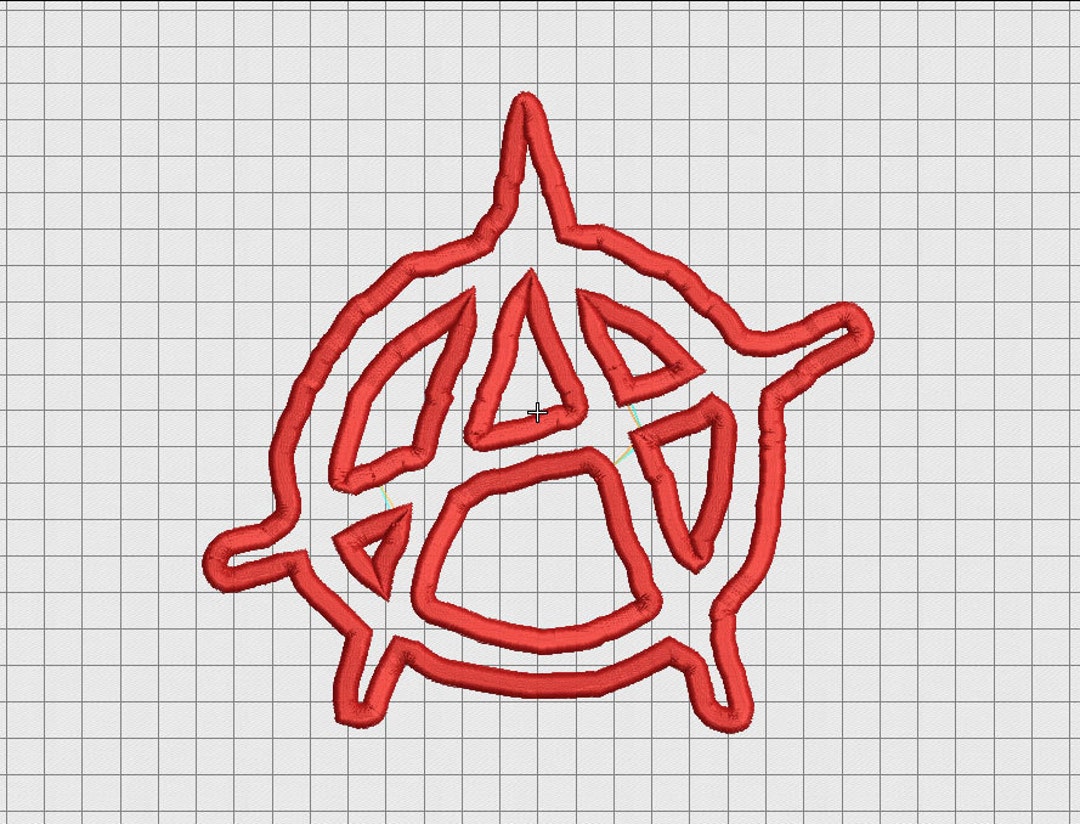 Anarchy Symbol Applique Embroidery Design in 4x4 5x5 6x6 and 7x7 Sizes ...