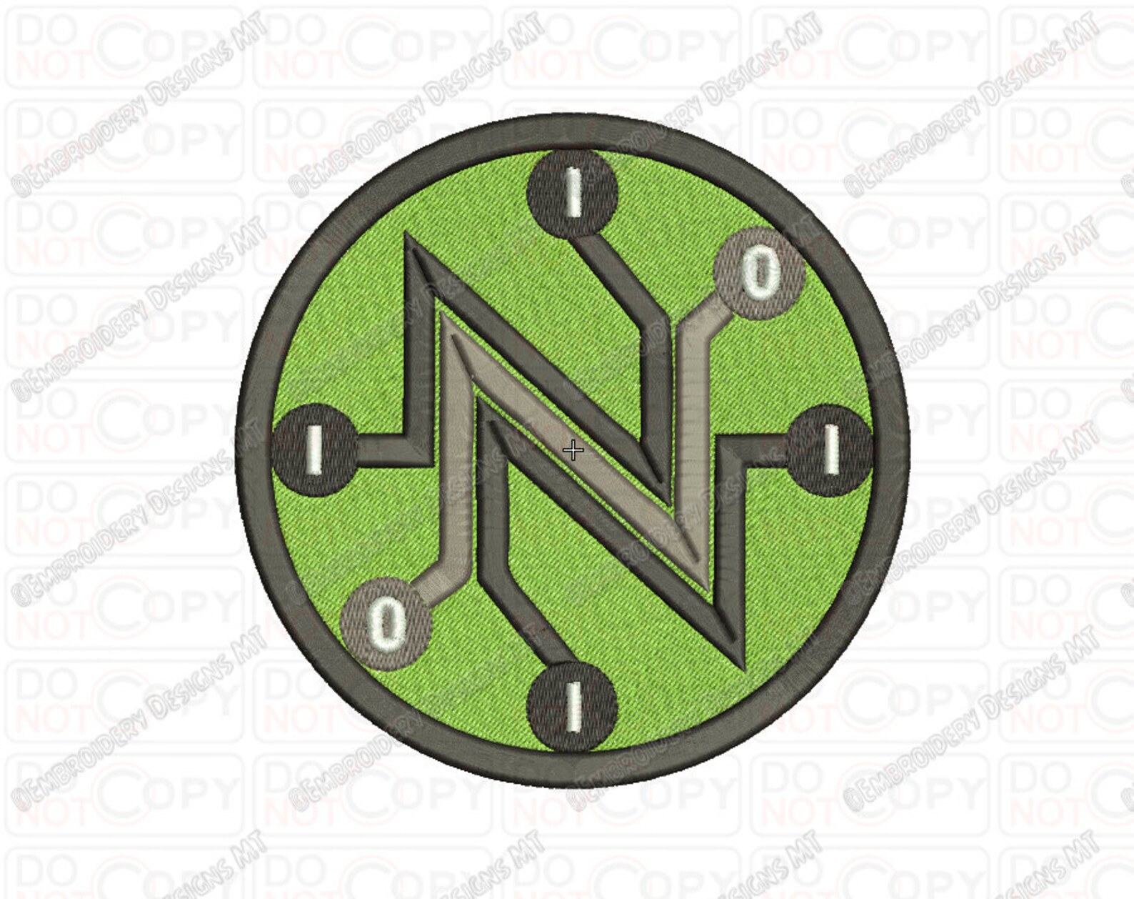 Network Neutrality Logo Embroidery Design With/without Text in 2x2 3x3 ...