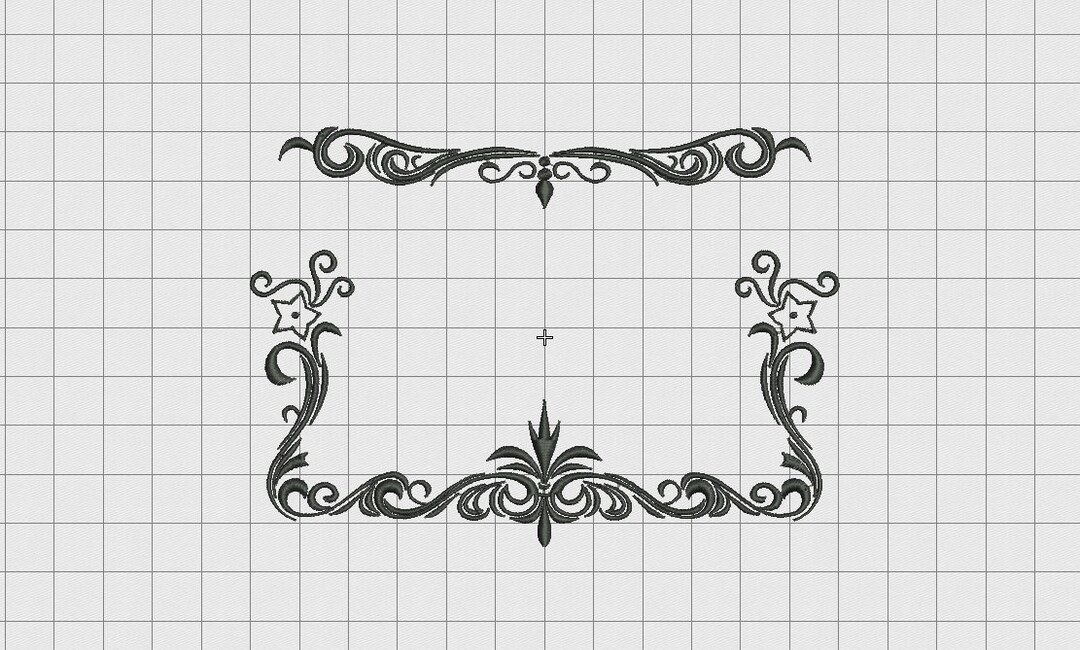 Floral Name Full Border Frame Embroidery Design in 4x4 5x5 and 6x6 ...
