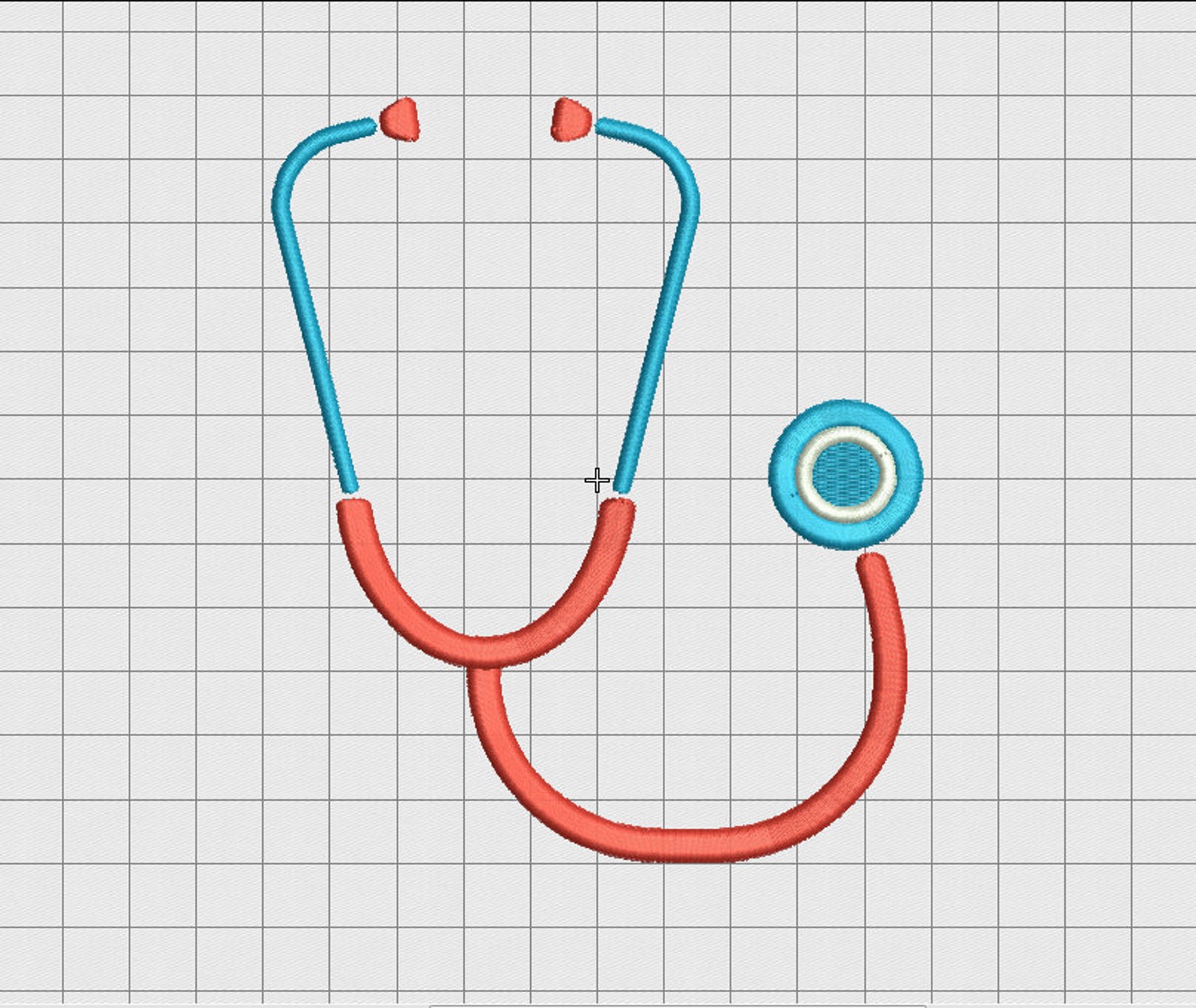 Stethoscope Embroidery Design File in Sizes 2x2 3x3 4x4 5x5 | Etsy