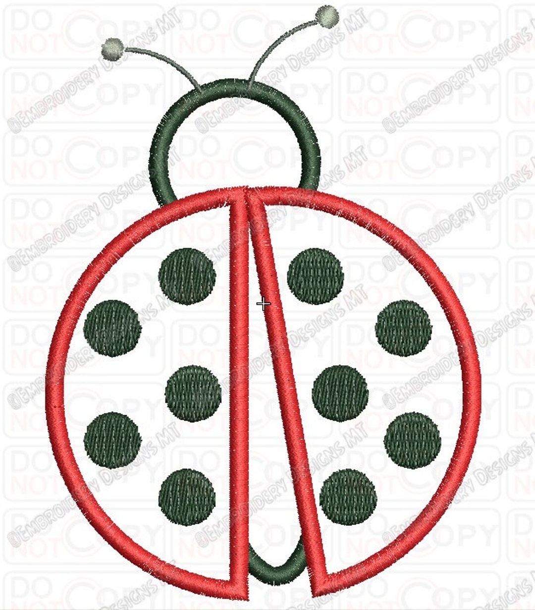 Ladybug Applique Embroidery Design in 4x4 and 5x7 Sizes - Etsy