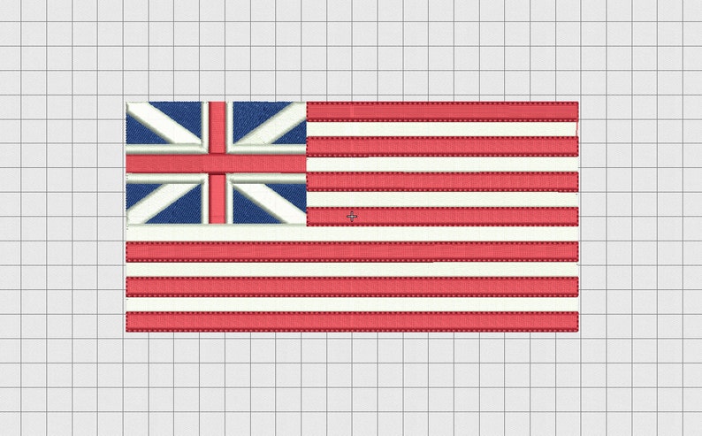 Grand Union Flag USA 1776 Embroidery Design in 4x4 and 5x7 - Etsy