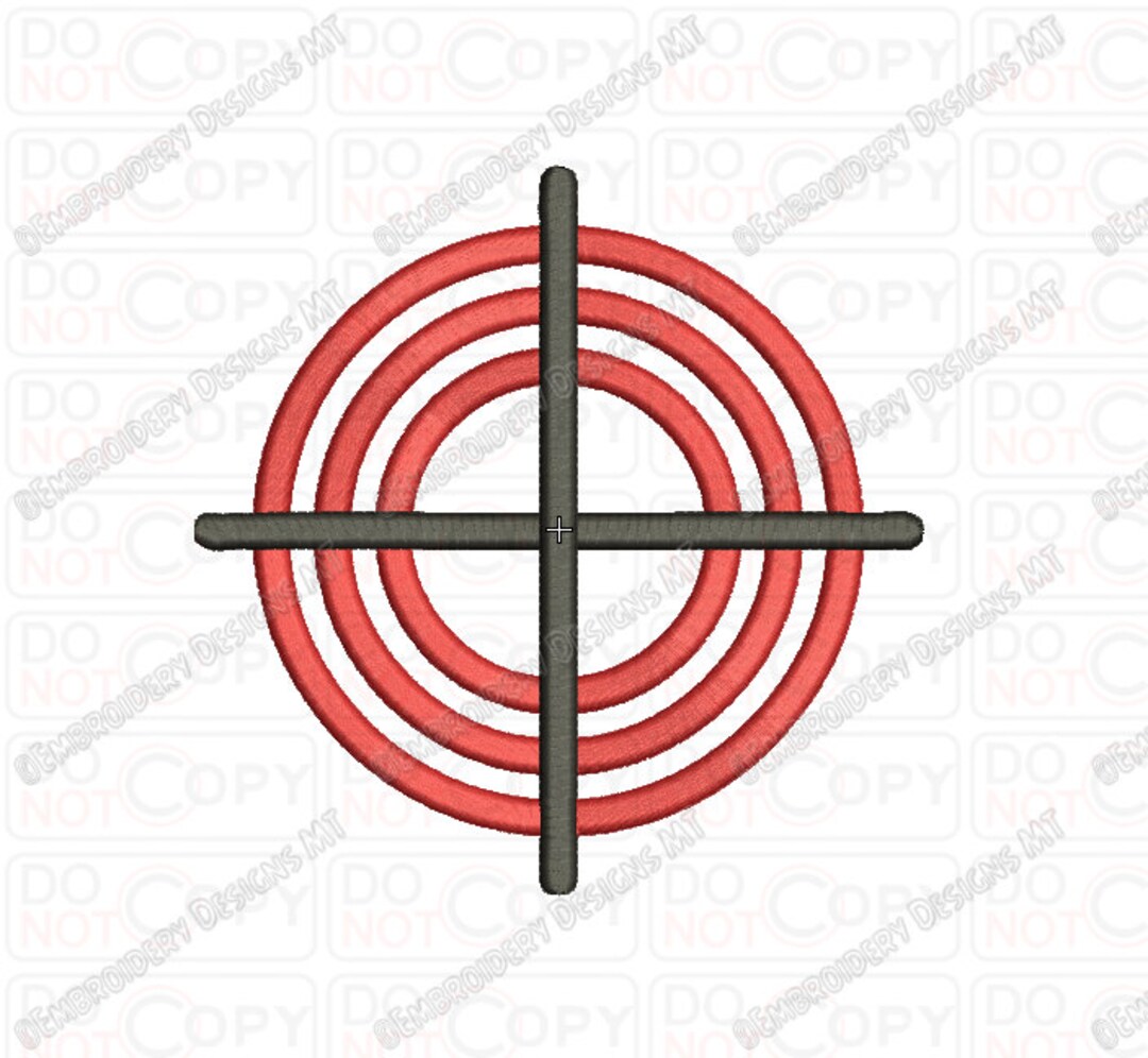 Gun Crosshair Embroidery Design in 1x1 2x2 3x3 4x4 and 5x5 Sizes - Etsy