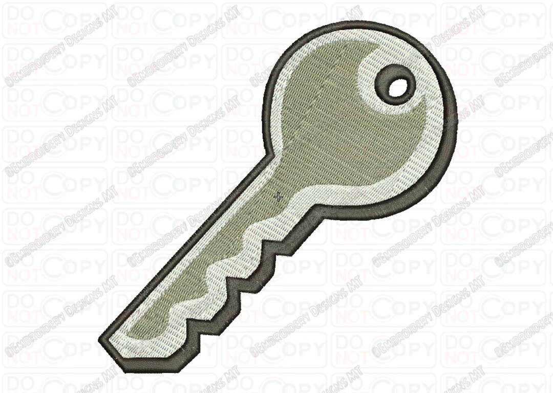 Mini Key Embroidery Design in 1x1 2x2 3x3 4x4 and 5x7 Sizes - Etsy