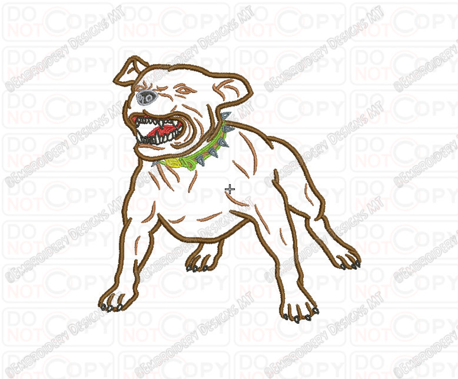 Pit Bull Dog Applique Embroidery Design in 4x4 and 5x7 Sizes - Etsy