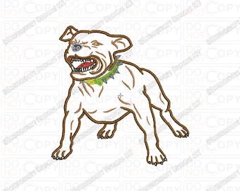 Pit Bull Embroidery Design - Etsy