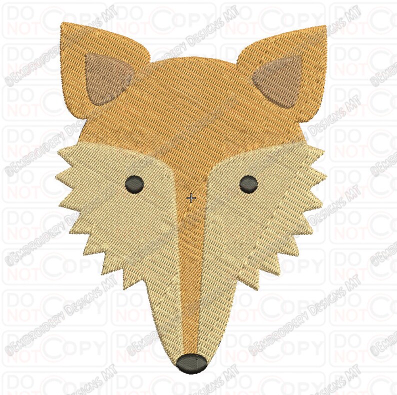 Fox Head Face Embroidery Design in 2x2 3x3 4x4 and 5x7 Sizes - Etsy
