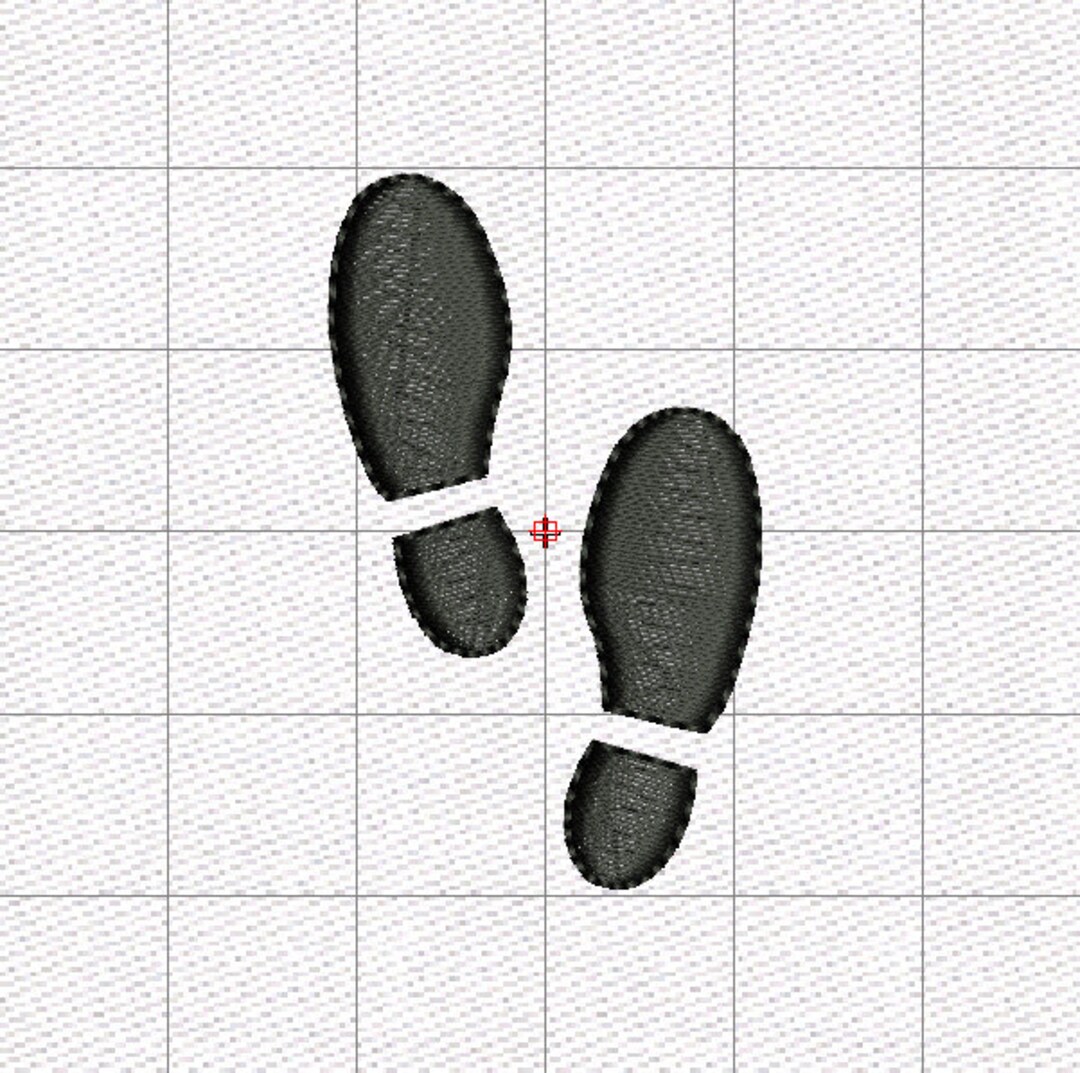 Shoe Print Mini Embroidery Design in 1x1 2x2 3x3 4x4 and 5x5 Inch Sizes ...