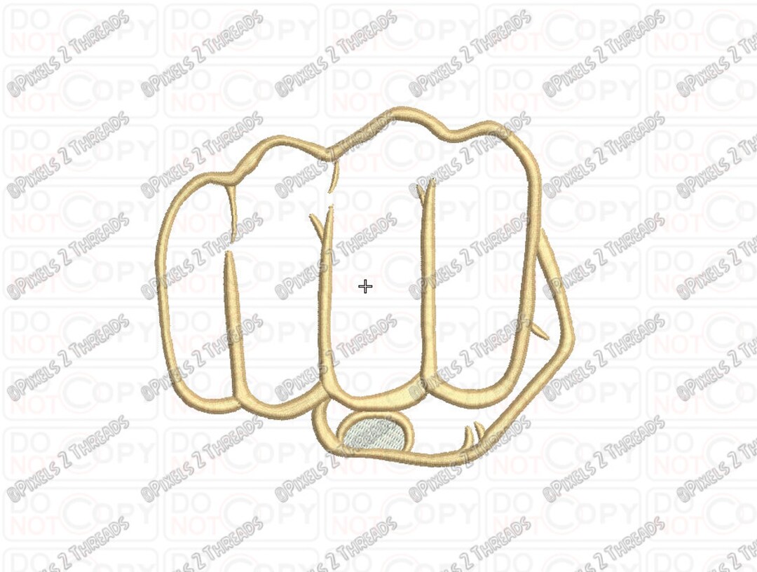 Fist Punch Hand Applique Embroidery Design in 3x3 4x4 and 5x5 Sizes - Etsy