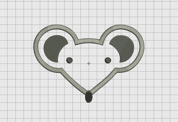 Mouse Rat Face Applique Embroidery Design in 3x3 4x4 and 5x7 - Etsy
