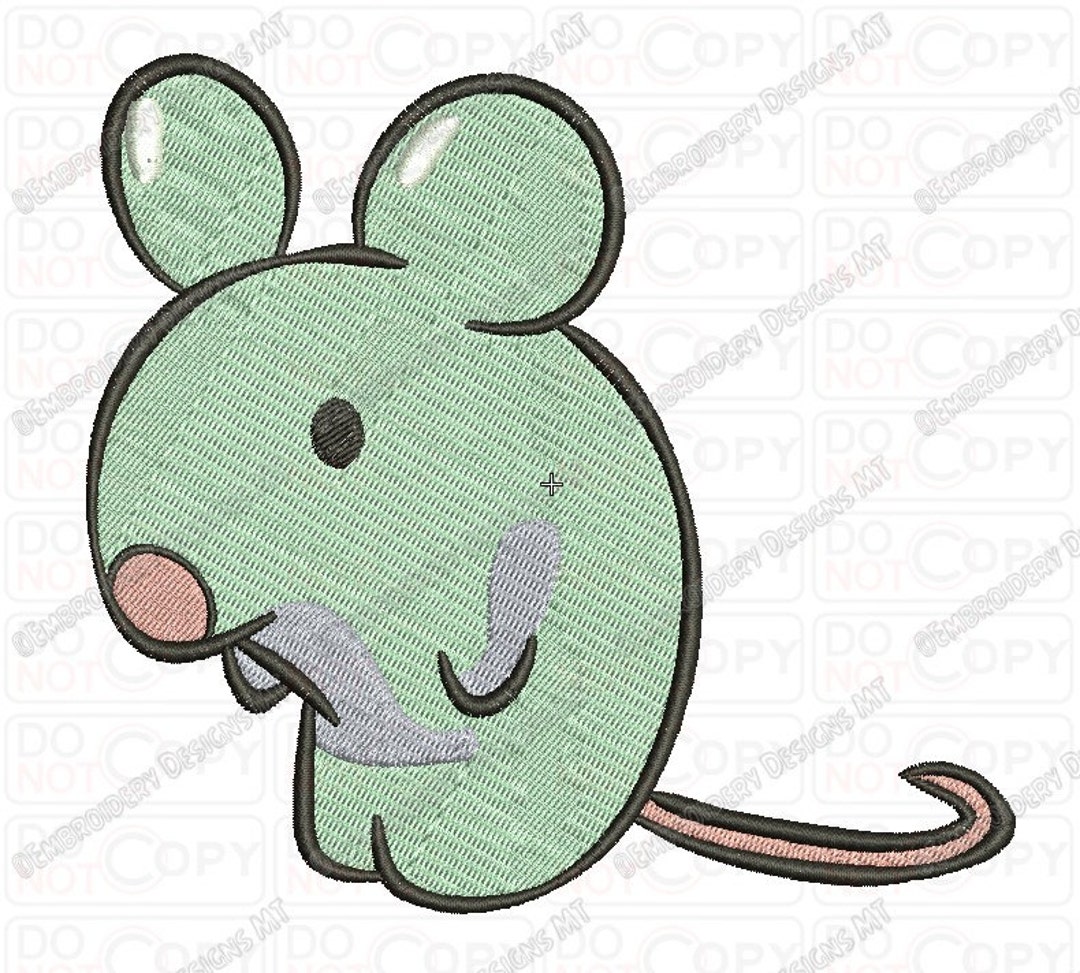 Cute Mouse Embroidery Design in 2x2 3x3 4x4 and 5x7 Sizes - Etsy