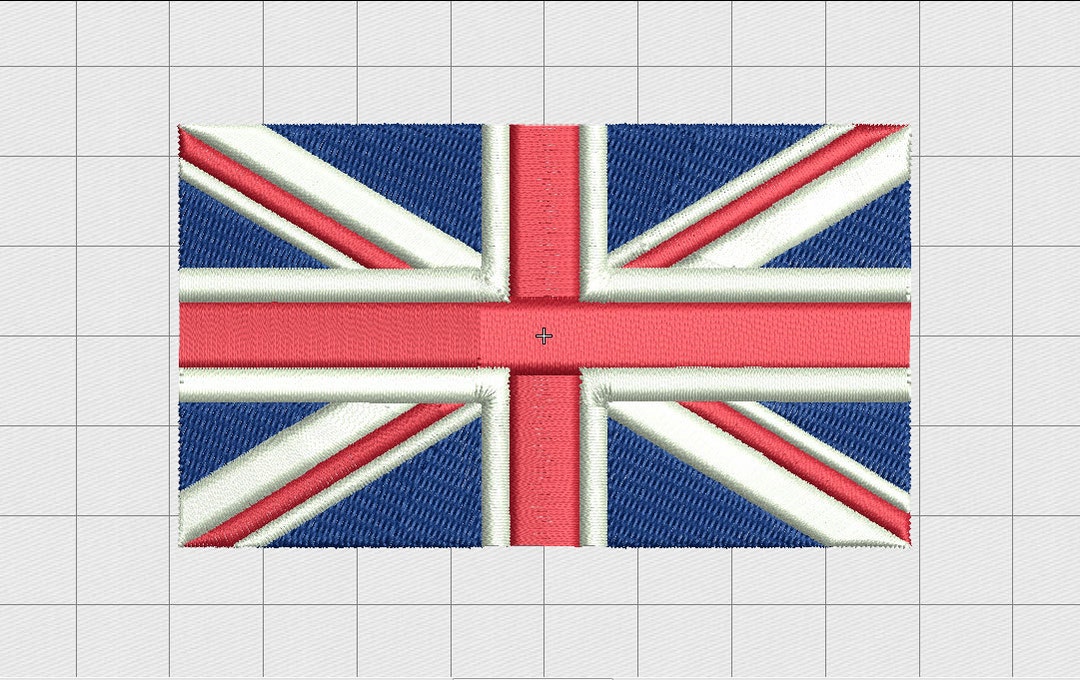 Union Jack United Kingdom Flag Embroidery Design in 2x2 3x3 4x4 5x5 6x6 ...