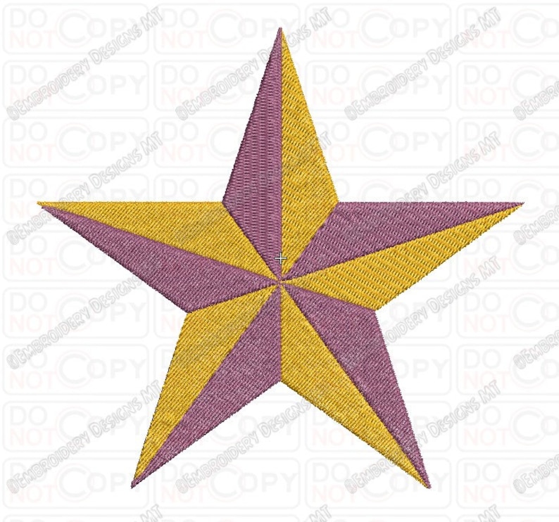3D Star Embroidery Design in 1x1 2x2 3x3 4x4 and 5x7 Sizes - Etsy