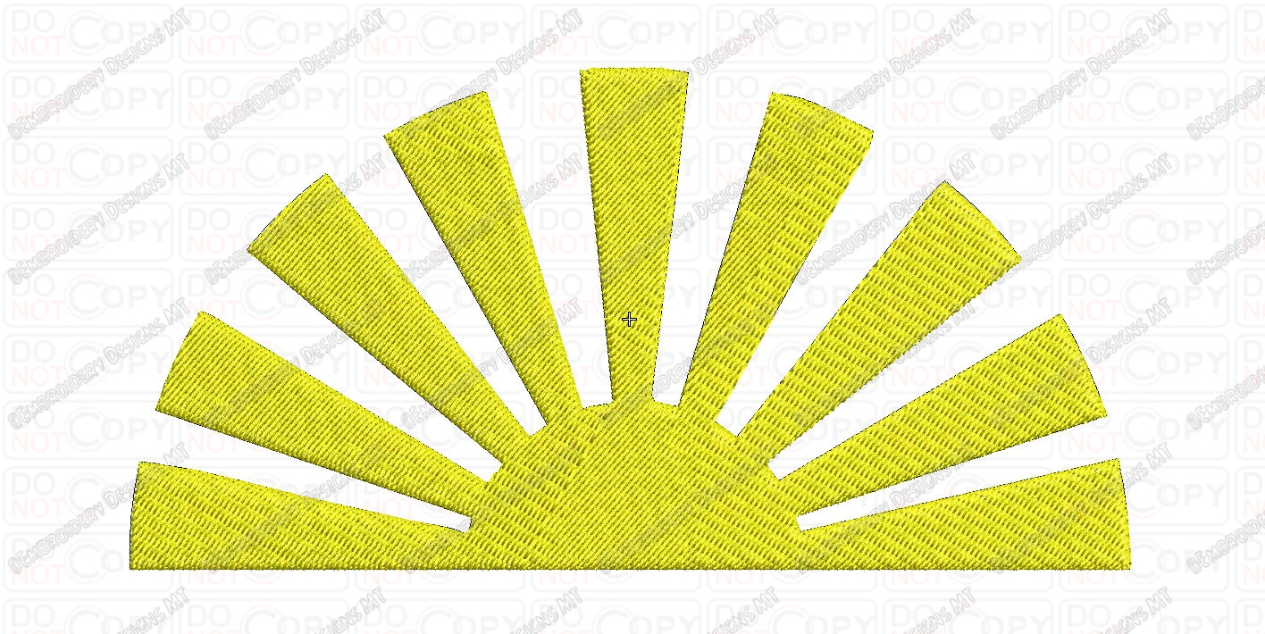 Sunrise Embroidery Design in 2x2 3x3 4x4 and 5x7 Sizes - Etsy
