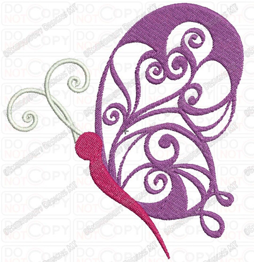 Fancy Butterfly Applique Embroidery Design in 4x4 and 5x7 Sizes - Etsy