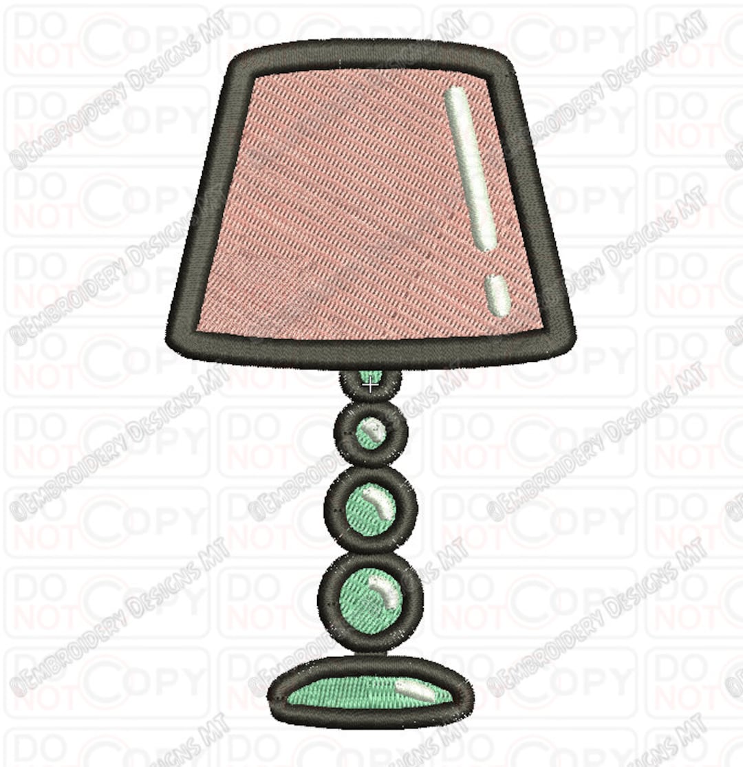 Lamp Full Stitch Embroidery Design in 3x3 4x4 5x7 - Etsy