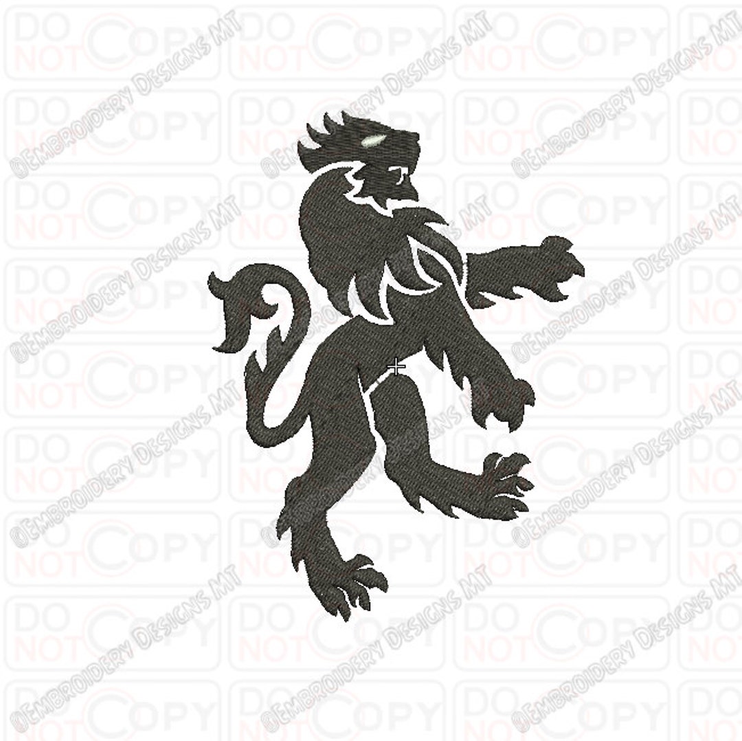 Heraldry Lion Embroidery Design in 3x3 4x4 and 5x5 Sizes - Etsy