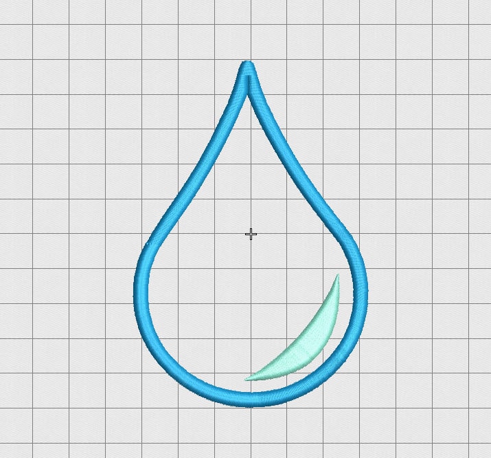 Water Droplet Applique Embroidery Design in 2x2 3x3 4x4 5x5 and 6x6 ...