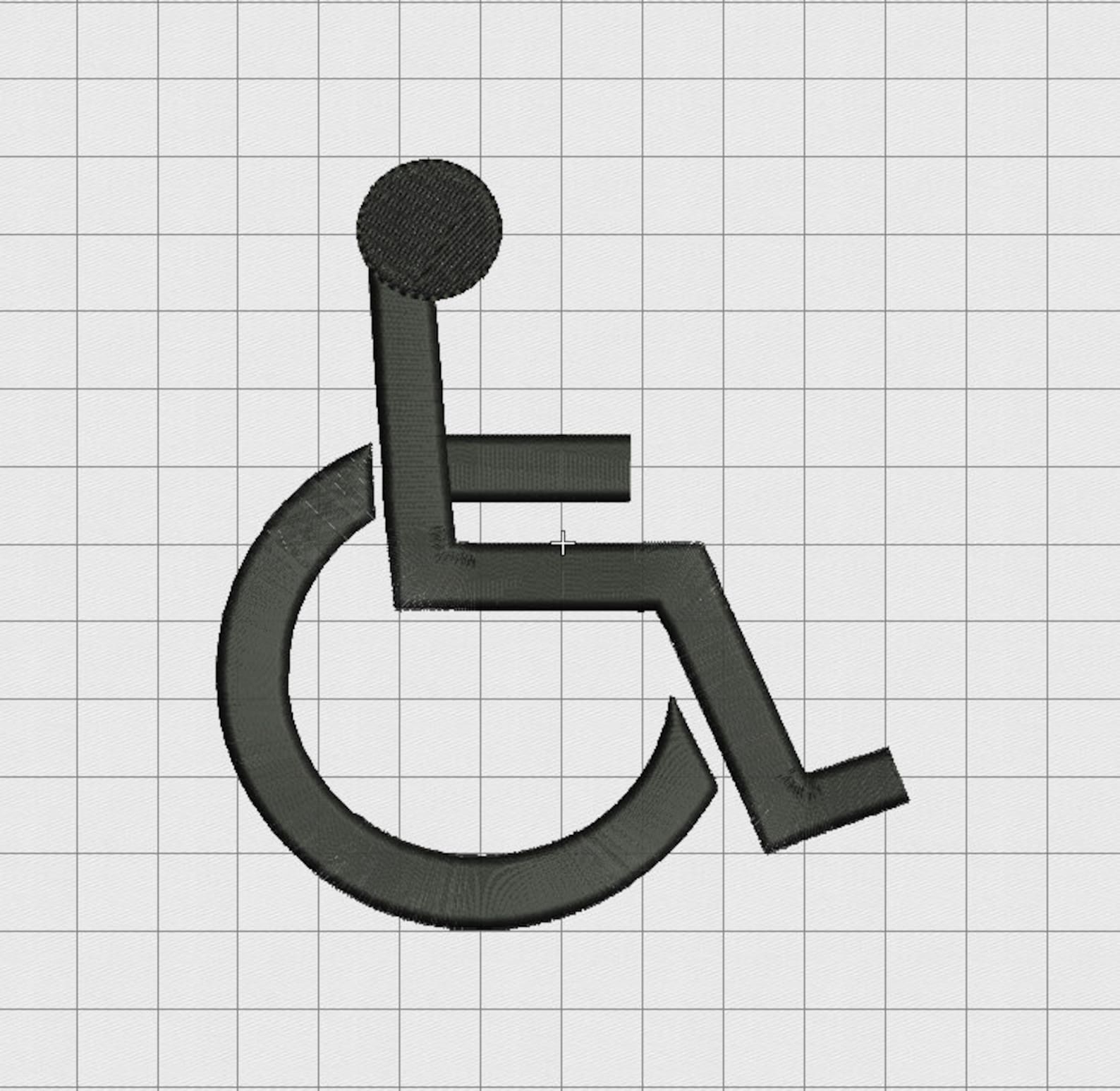Handicap Disability Symbol Sign Embroidery Design in 1x1 2x2 3x3 4x4 ...