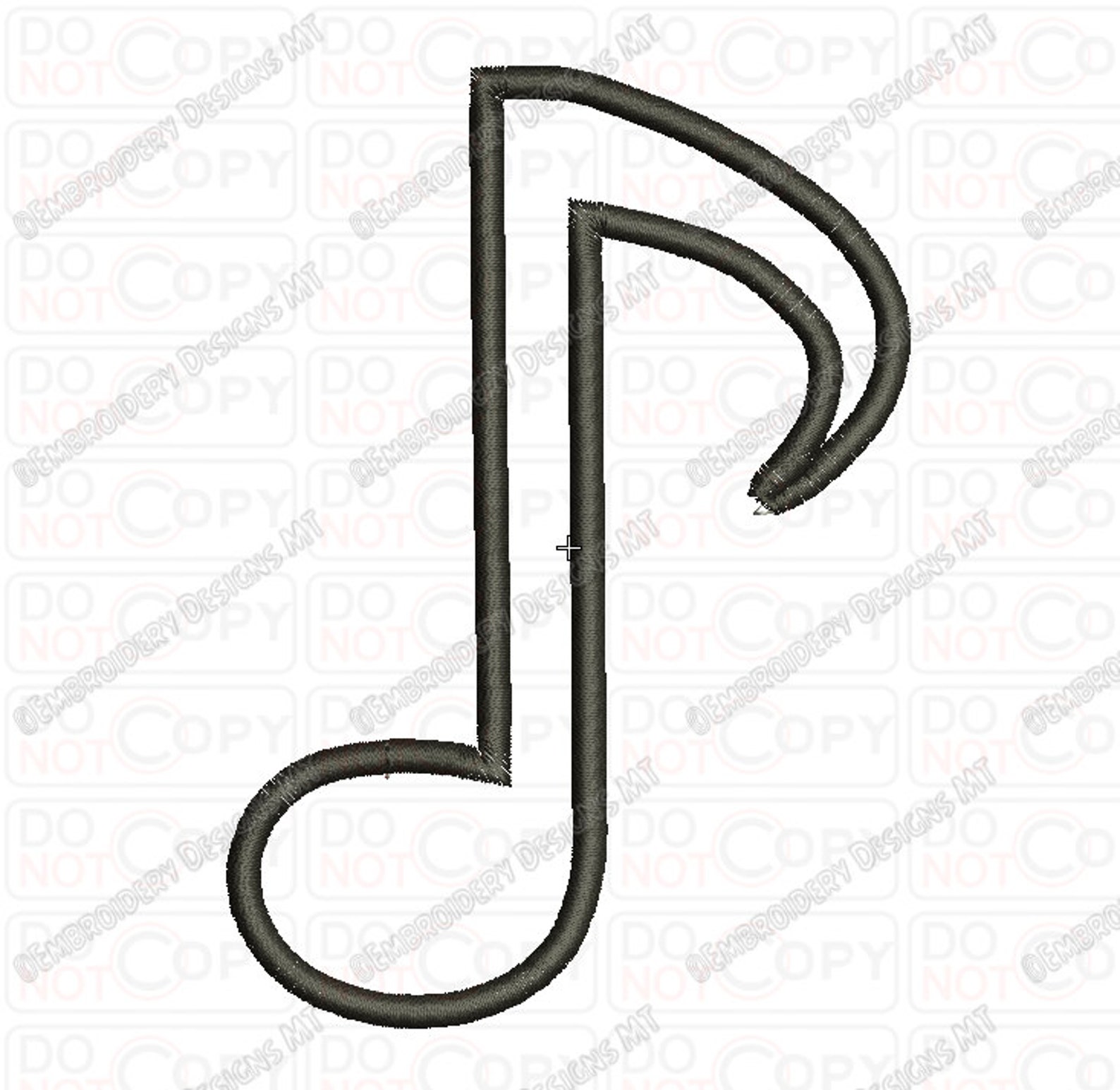 Eighth Musical Note Applique Embroidery Design in 2x2 3x3 4x4 - Etsy