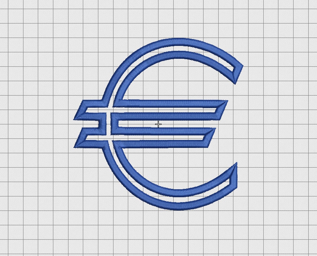 Euro Sign Applique Embroidery Design in 4x4 5x5 and 6x6 Sizes - Etsy