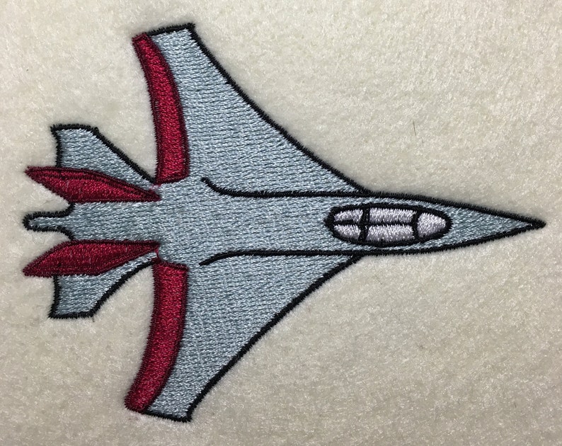 Jet Fighter F-18 Style Airplane Embroidery Design in 3x3 4x4 5x7 and ...