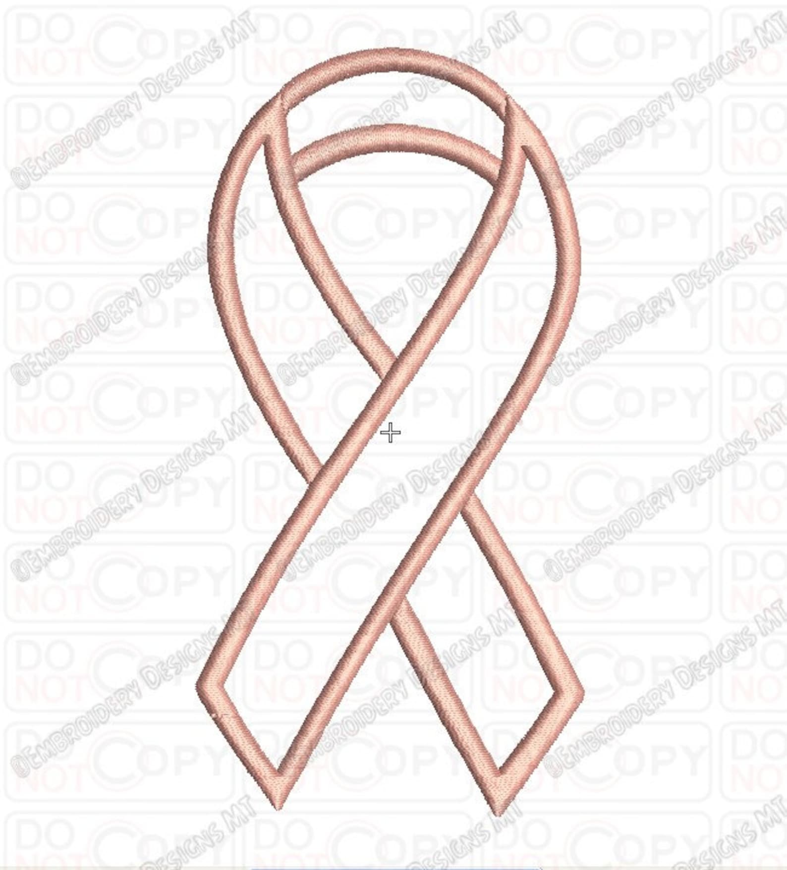 Cancer Ribbon Applique Embroidery Design in 2x2 3x3 4x4 and 5x7 Sizes ...